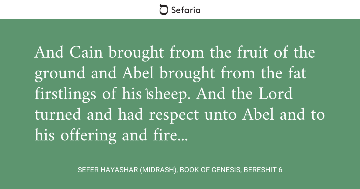 Sefer HaYashar (midrash), Book of Genesis, Bereshit 6