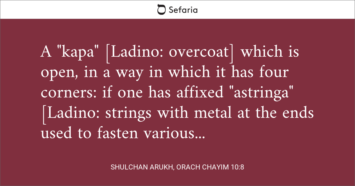 Shulchan Arukh, Orach Chayim 10:8