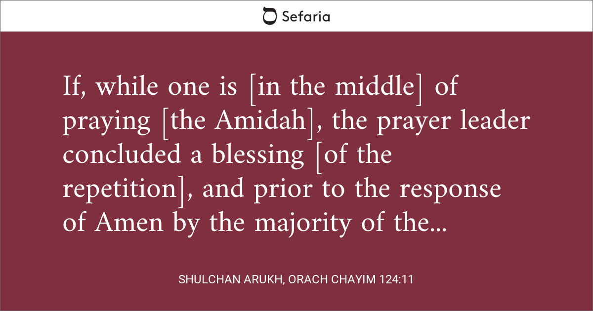 Shulchan Arukh, Orach Chayim 124:11