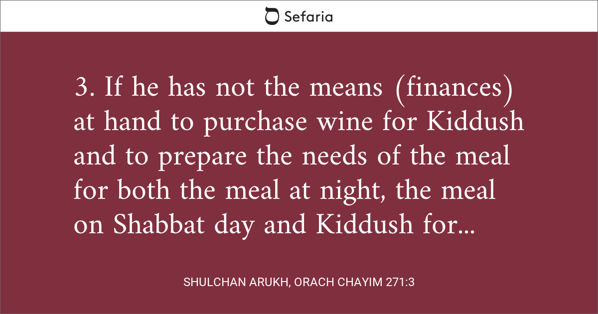 Shulchan Arukh, Orach Chayim 271:3