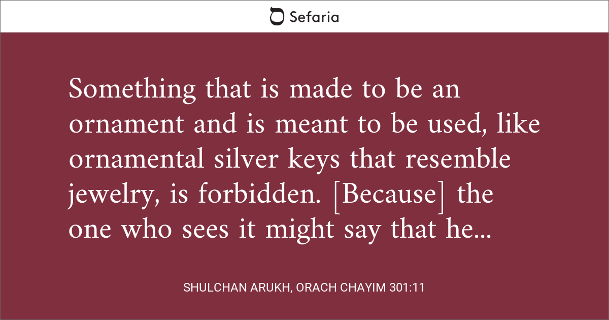 Shulchan Arukh, Orach Chayim 301:11