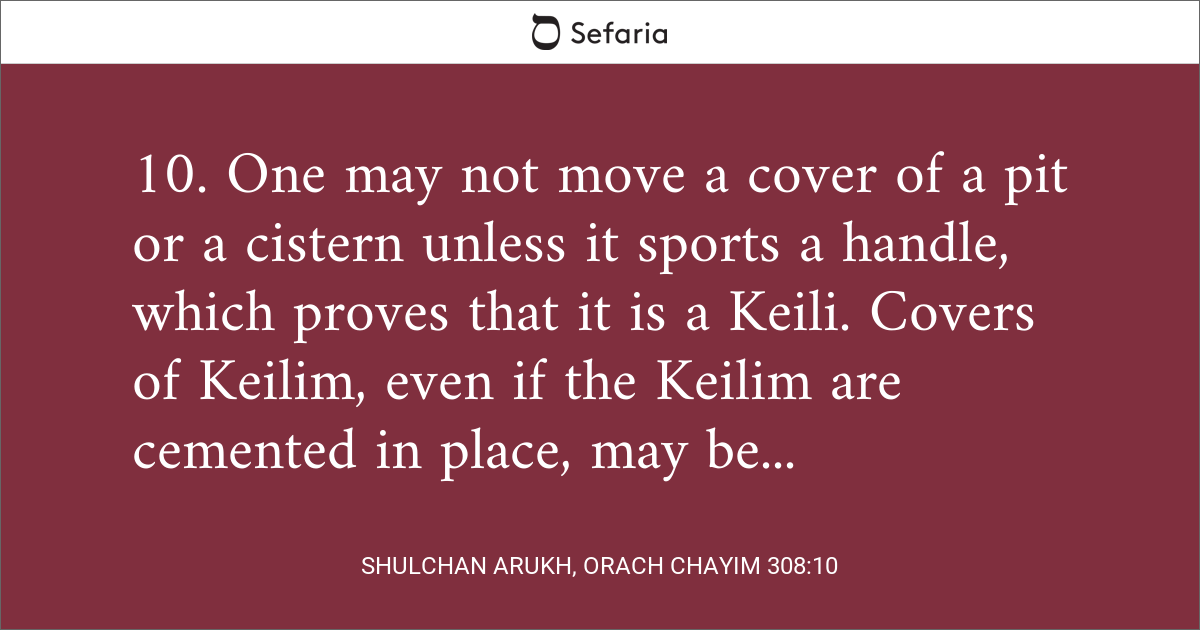 Shulchan Arukh, Orach Chayim 308:10