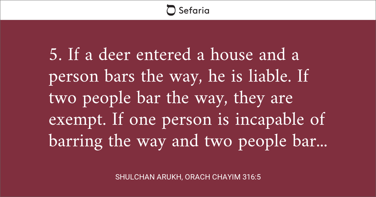 Shulchan Arukh, Orach Chayim 316:5