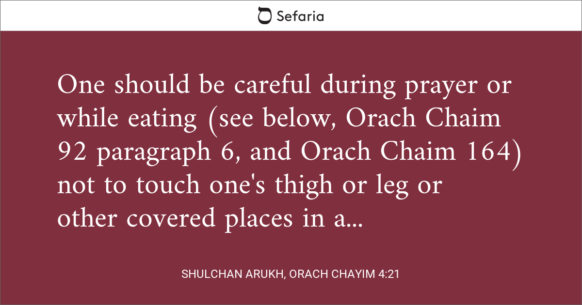 Shulchan Arukh, Orach Chayim 4:21