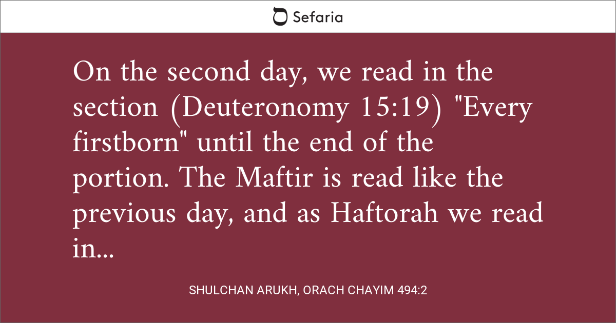 Shulchan Arukh, Orach Chayim 494:2
