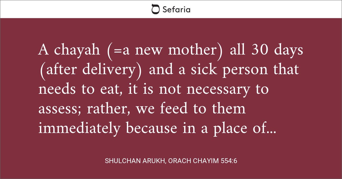Shulchan Arukh, Orach Chayim 554:6
