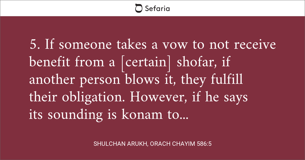 Shulchan Arukh, Orach Chayim 586:5