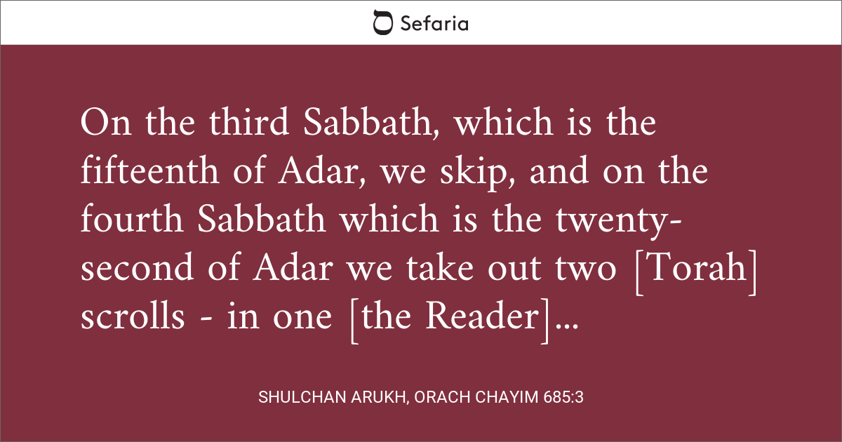 Shulchan Arukh, Orach Chayim 685:3