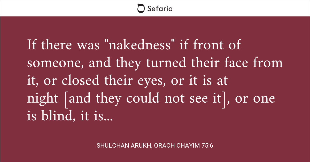 Shulchan Arukh, Orach Chayim 75:6