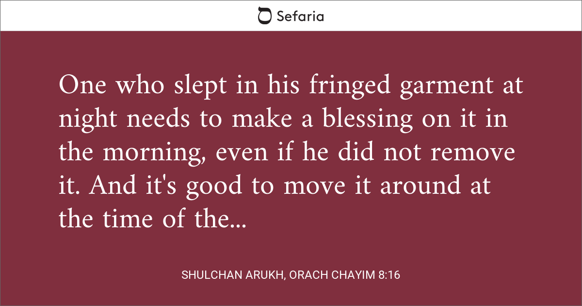 Shulchan Arukh, Orach Chayim 8:16
