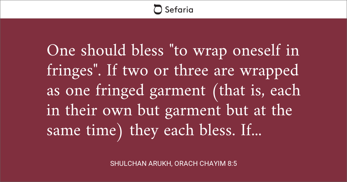 Shulchan Arukh, Orach Chayim 8:5