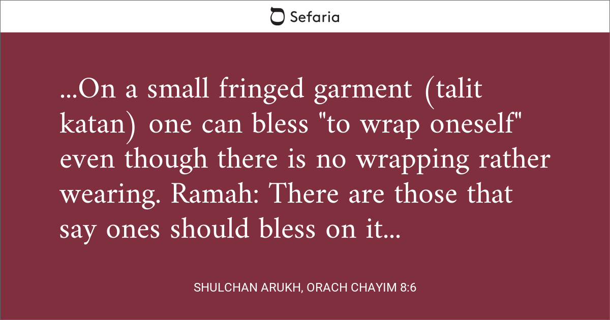 Shulchan Arukh, Orach Chayim 8:6