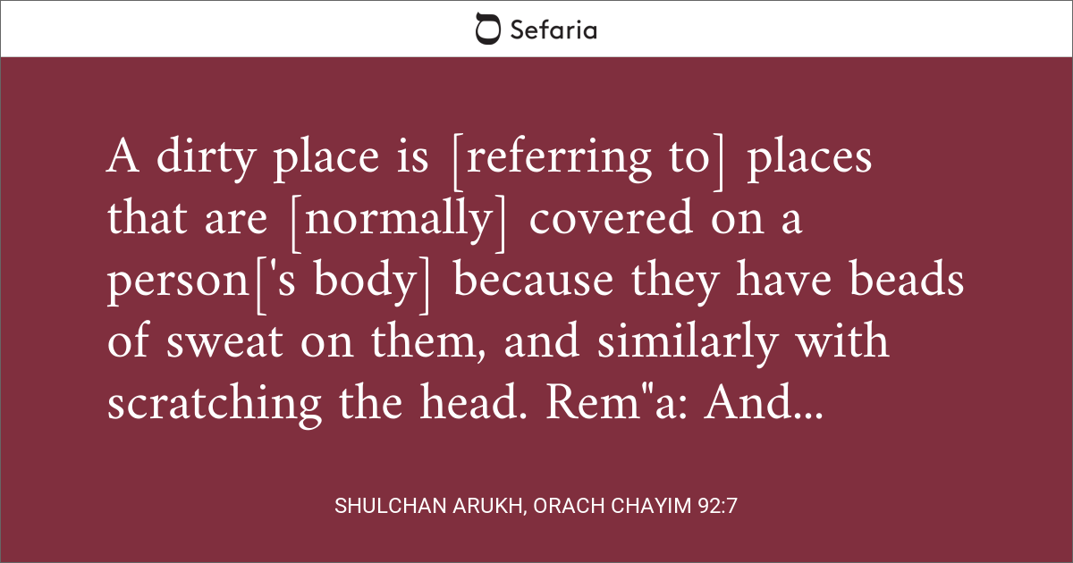 Shulchan Arukh, Orach Chayim 92:7