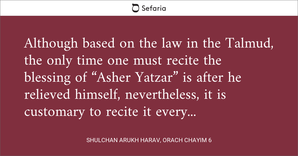 Shulchan Arukh HaRav, Orach Chayim 6