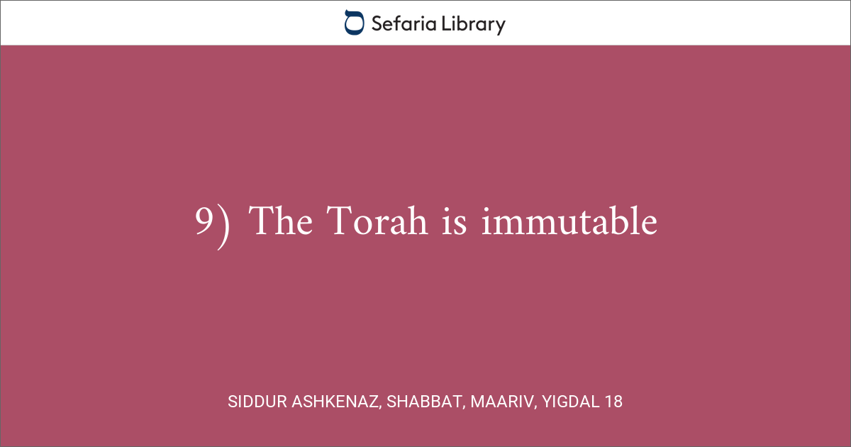 Siddur Ashkenaz, Shabbat, Maariv, Yigdal 18 | Sefaria Library