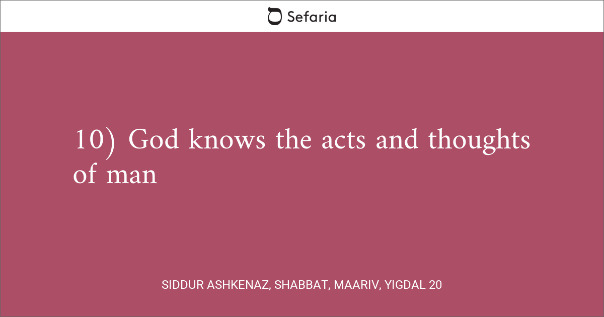 Siddur Ashkenaz, Shabbat, Maariv, Yigdal 20
