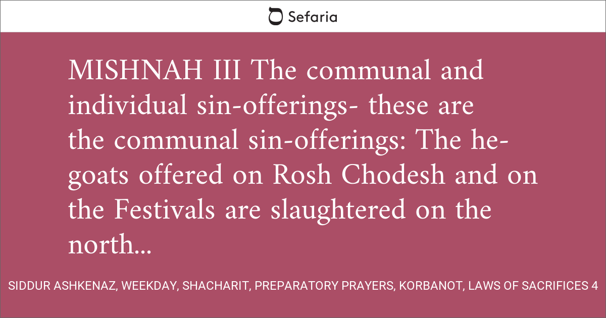 Siddur Ashkenaz, Weekday, Shacharit, Preparatory Prayers, Korbanot ...