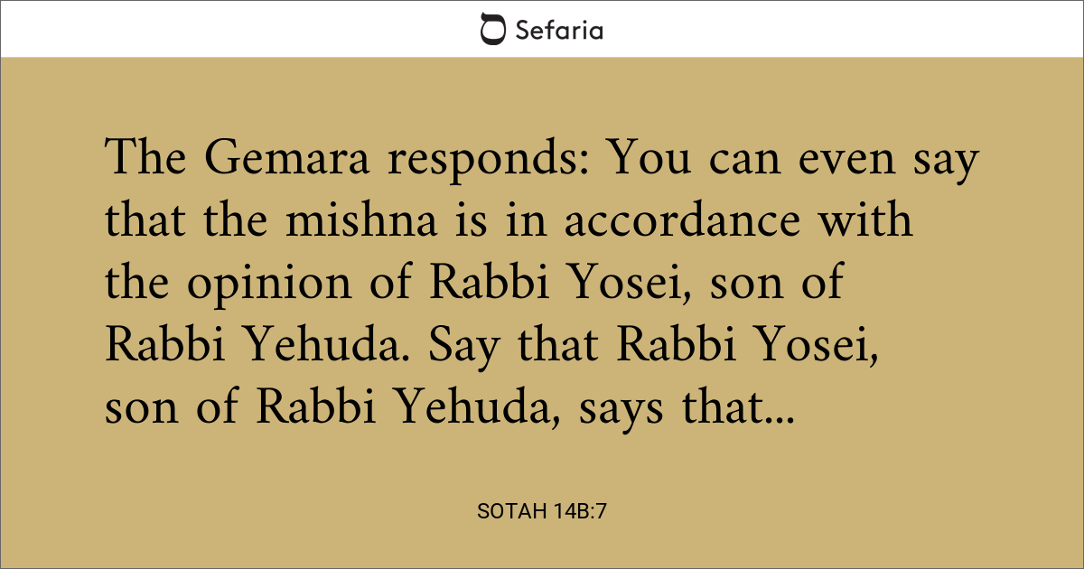 Sotah 14b:7