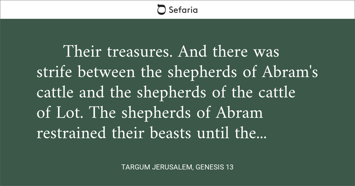 Targum Jerusalem, Genesis 13