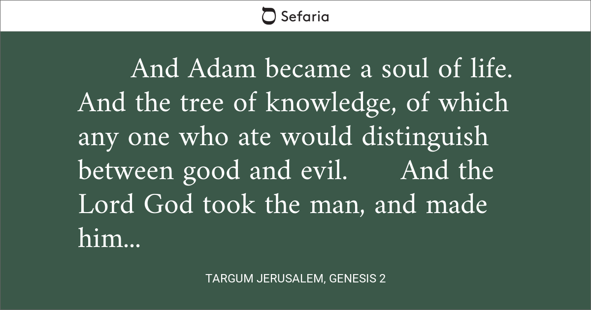 Targum Jerusalem, Genesis 2