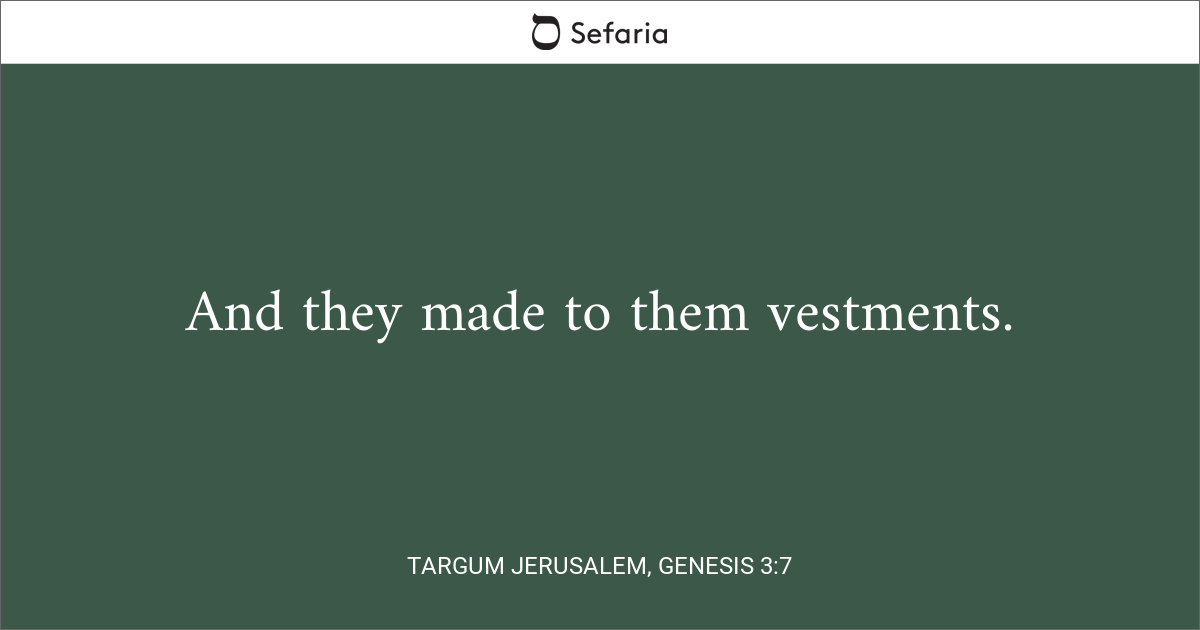 Targum Jerusalem, Genesis 3:7