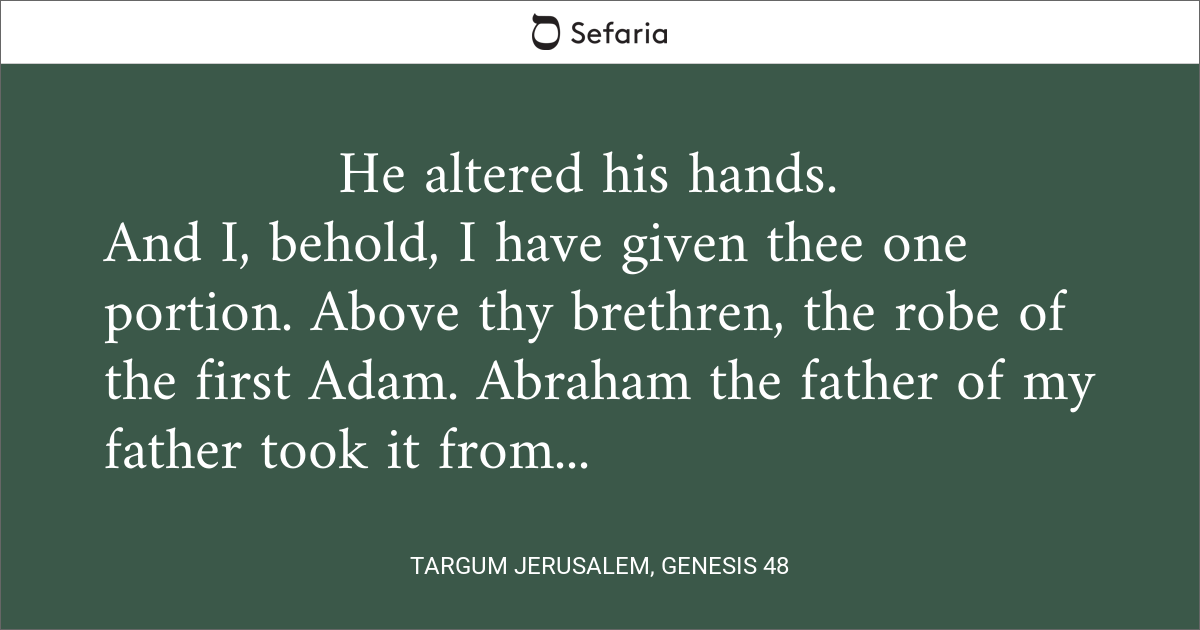 Targum Jerusalem, Genesis 48
