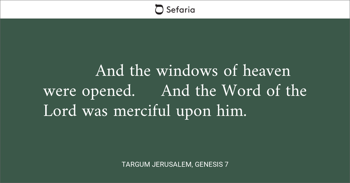 Targum Jerusalem, Genesis 7