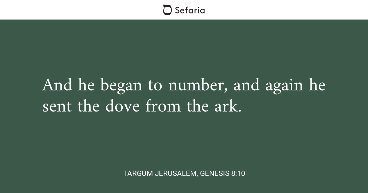 Targum Jerusalem, Genesis 8:10
