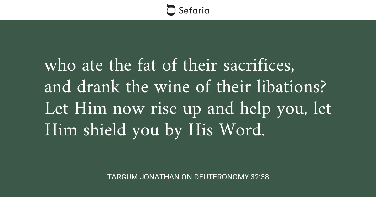 Targum Jonathan on Deuteronomy 32:38