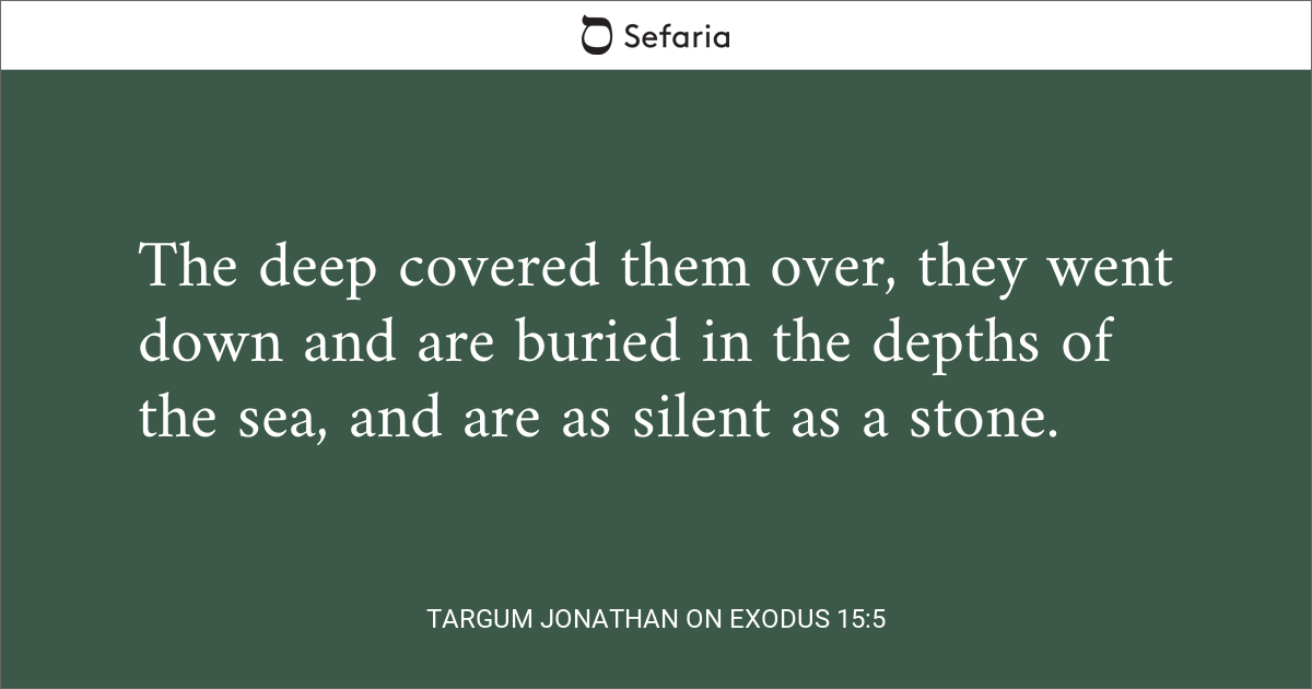 Targum Jonathan on Exodus 15:5