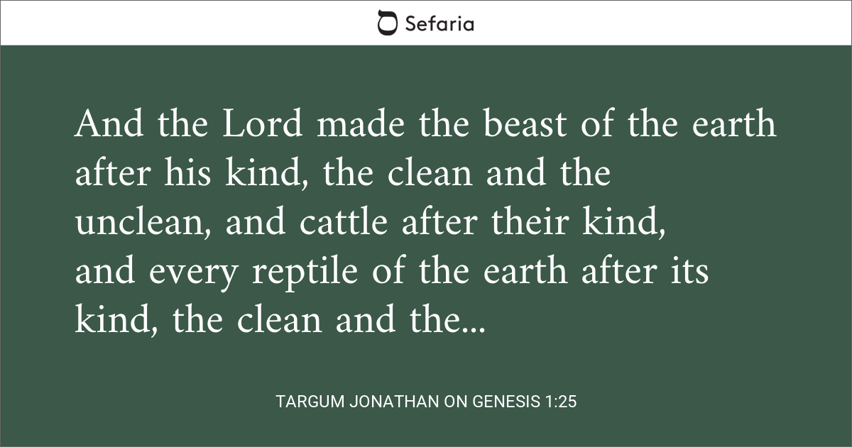 Targum Jonathan on Genesis 1:25