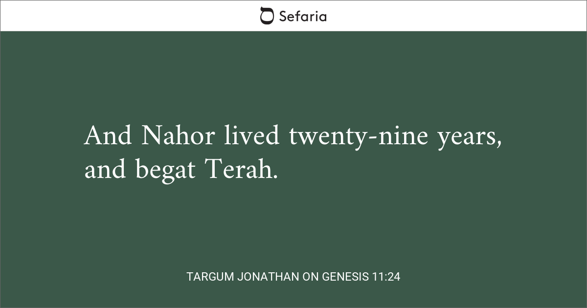 Targum Jonathan on Genesis 11:24