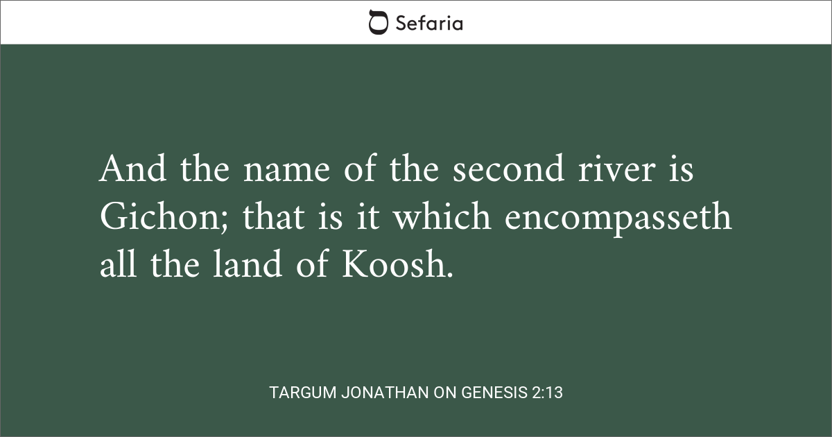 Targum Jonathan on Genesis 2:13