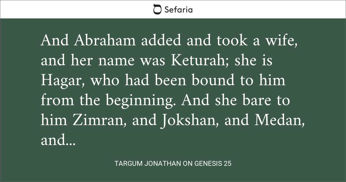 Targum Jonathan on Genesis 25