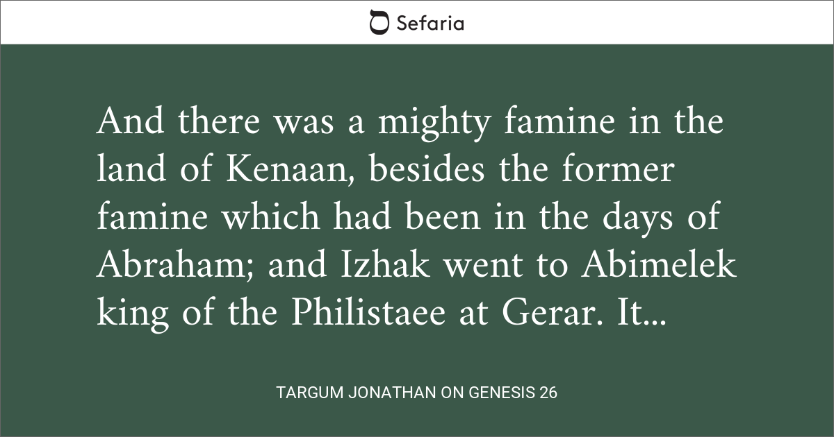 Targum Jonathan on Genesis 26