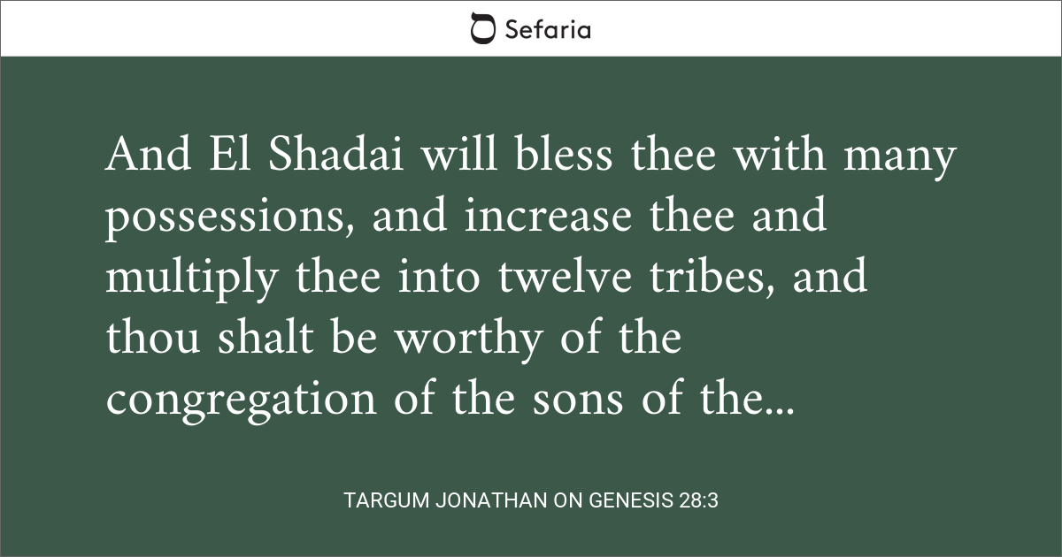 Targum Jonathan on Genesis 28:3