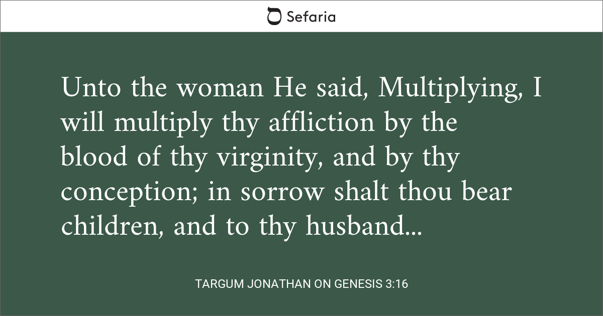 Targum Jonathan on Genesis 3:16