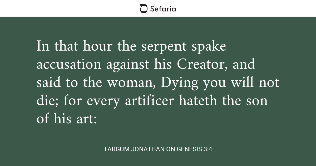 Targum Jonathan on Genesis 3:4