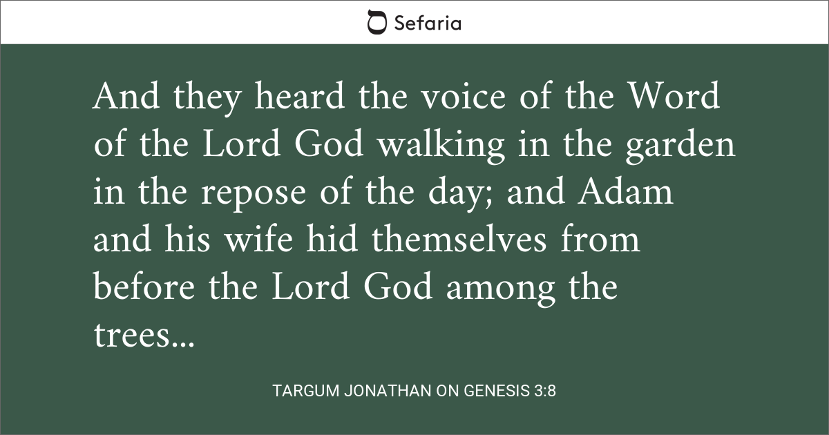 Targum Jonathan on Genesis 3:8
