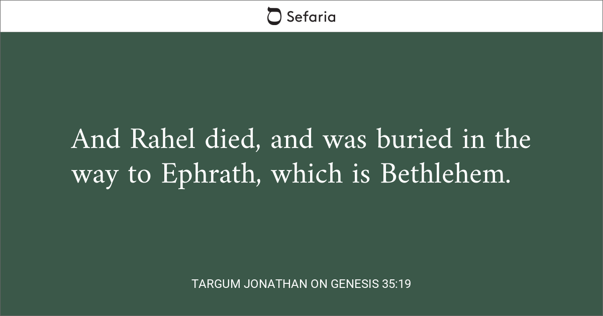 Targum Jonathan on Genesis 35:19