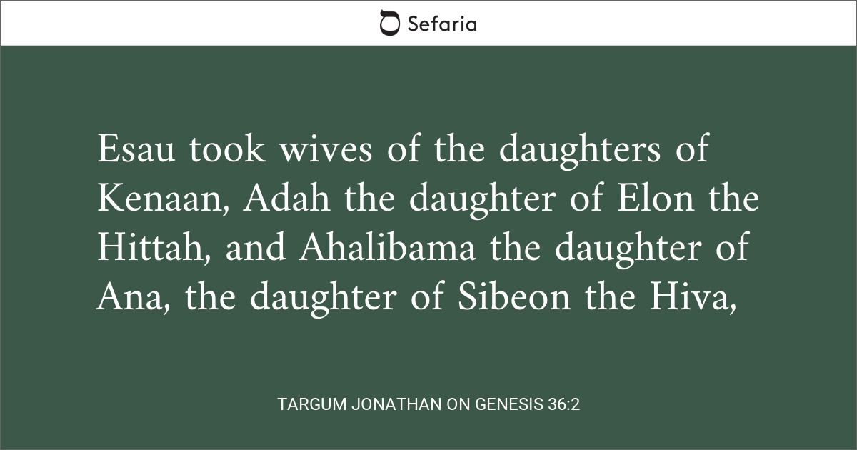 Targum Jonathan on Genesis 36:2