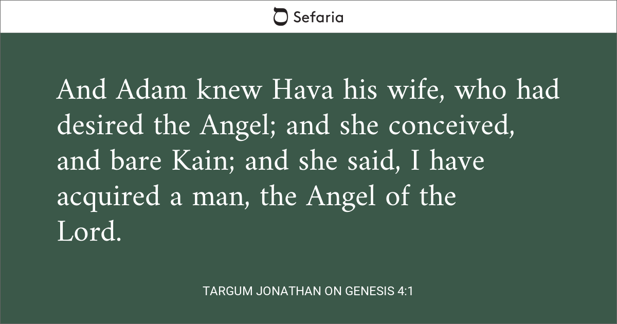 Targum Jonathan on Genesis 4:1