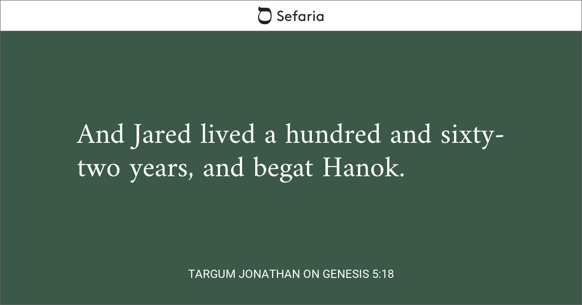 Targum Jonathan on Genesis 5:18