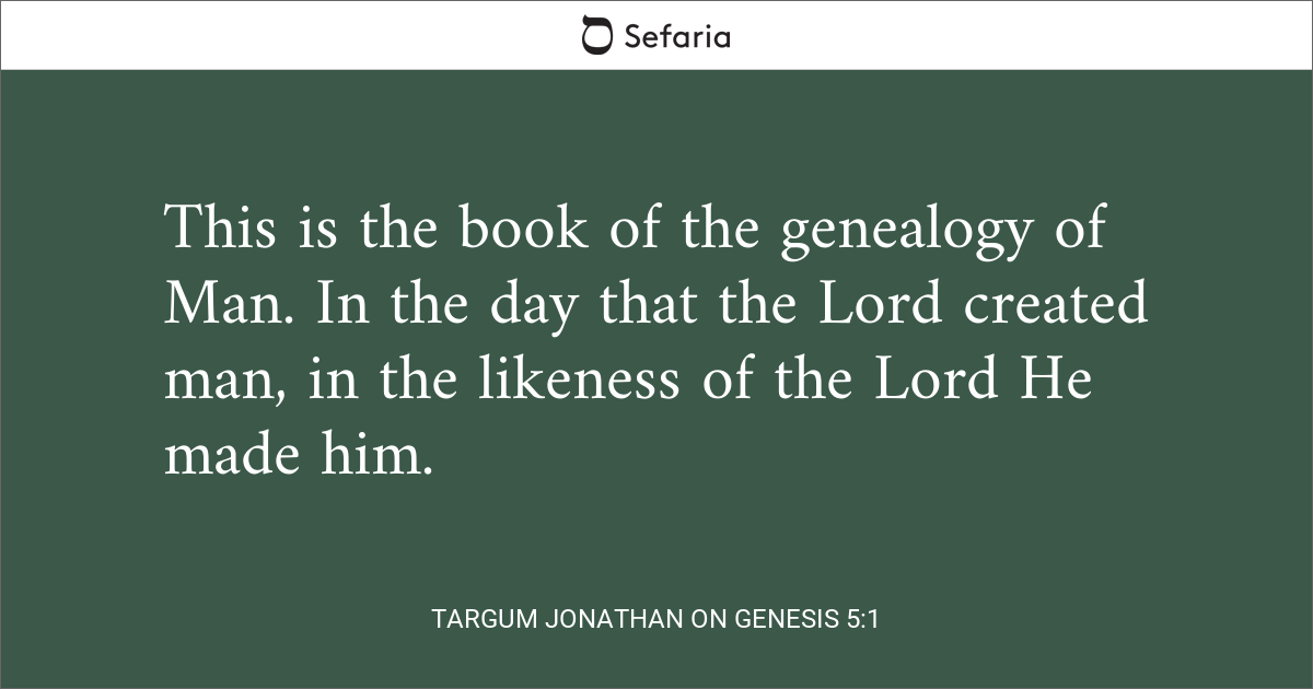 Targum Jonathan on Genesis 5:1