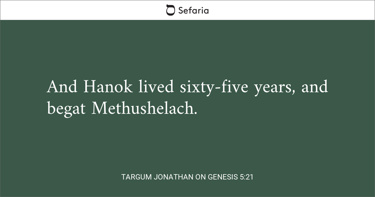 Targum Jonathan on Genesis 5:21