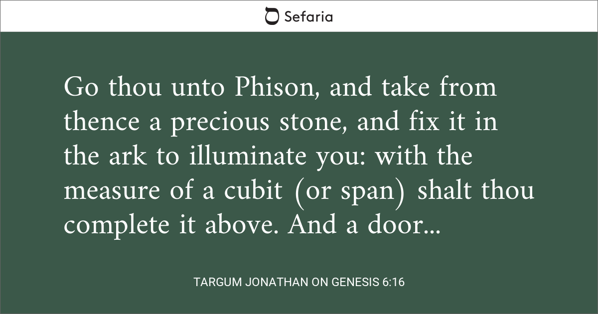 Targum Jonathan on Genesis 6:16