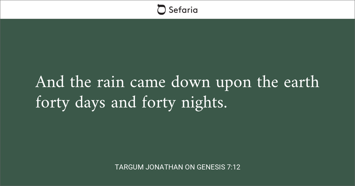 Targum Jonathan on Genesis 7:12