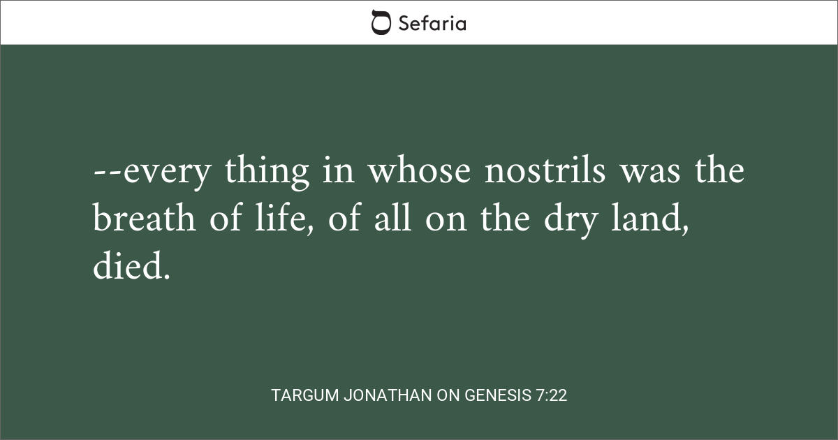 Targum Jonathan on Genesis 7:22
