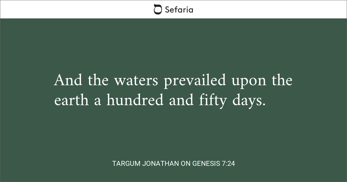 Targum Jonathan on Genesis 7:24