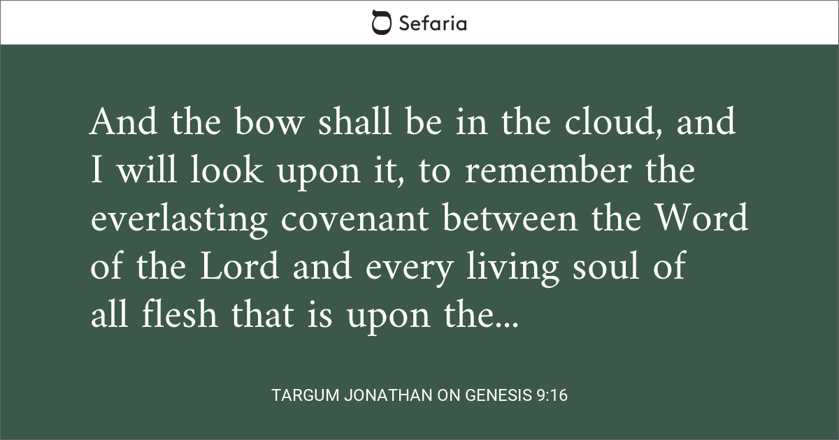 Targum Jonathan on Genesis 9:16